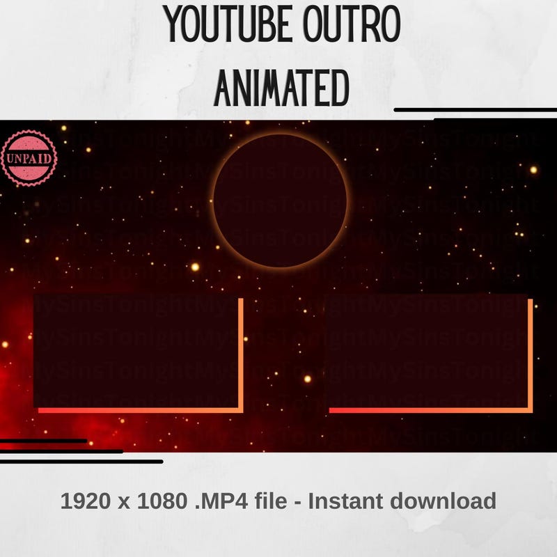 Youtube End Screen - Etsy