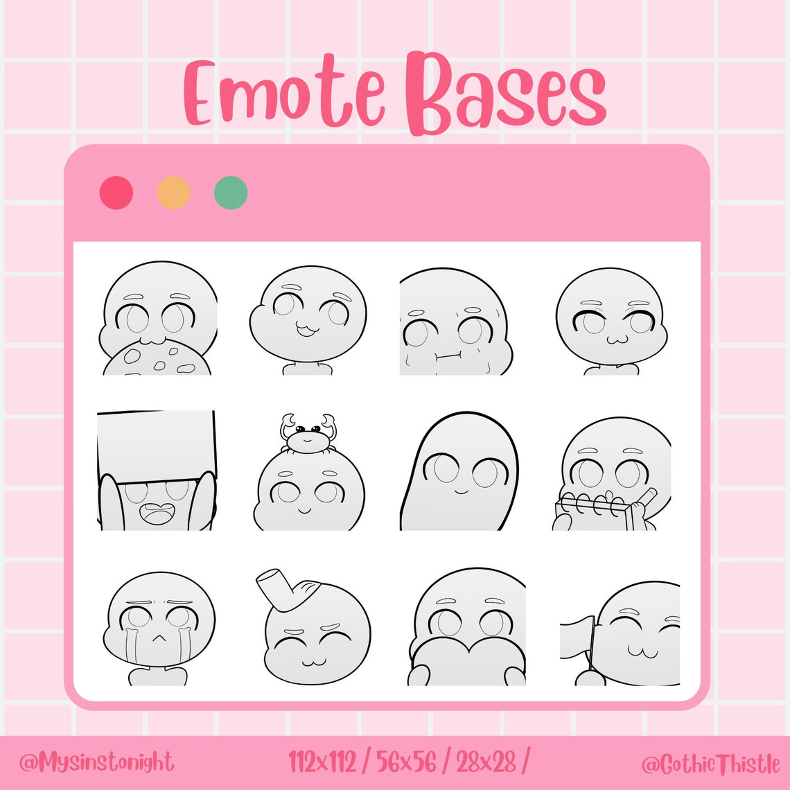 Chibi Emotes Base Pack – 17x Twitch & Discord DIY Emotes for Streamers ...