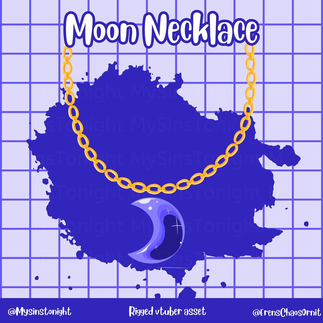Vtuber Asset Rigged Moon Necklace – Vtube Studio Live2d Assest - Etsy