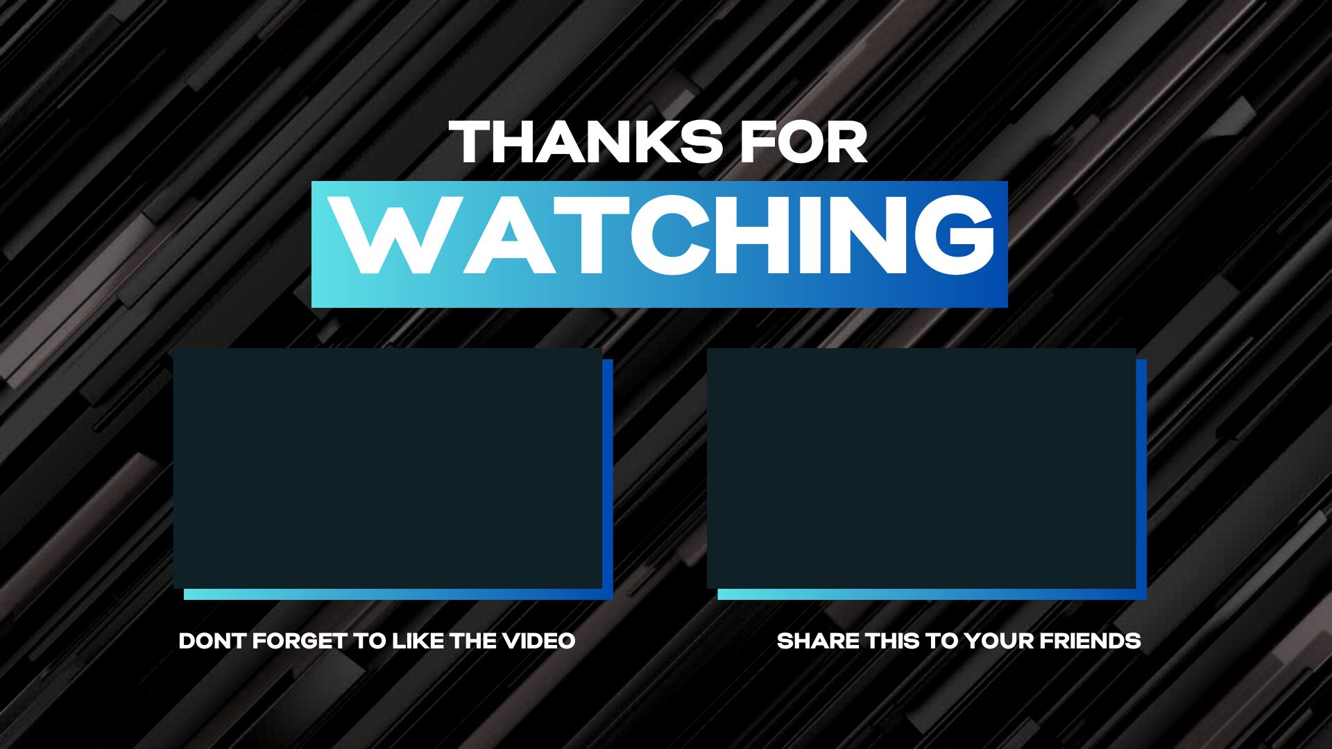 Blue Neon Thanks for Watching Outro / Youtube / Twitch / End Screen - Etsy