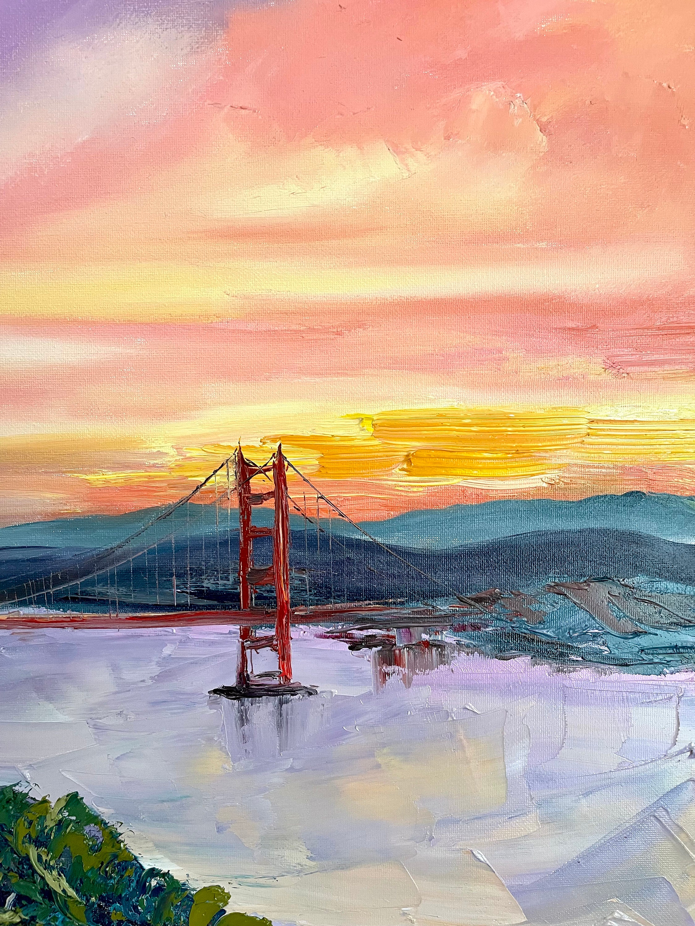 Golden Gate Bridge Golden Gate Painting Original Oil Painting - Etsy