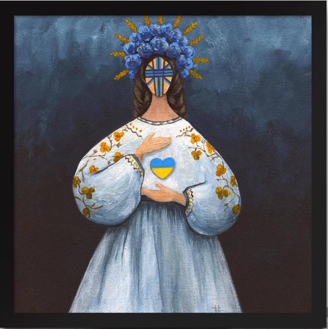 Ukrainian Folk Art Print Framed Poster Motanka Ukrainian Wall Art ...