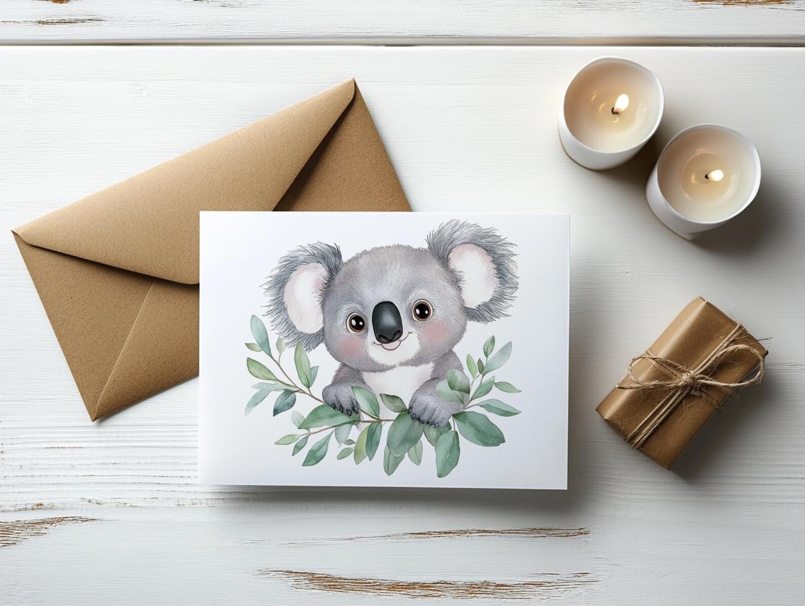 Koala Nursery Watercolor Clipart - 24 PNG Cute Koala Bear, Animals ...
