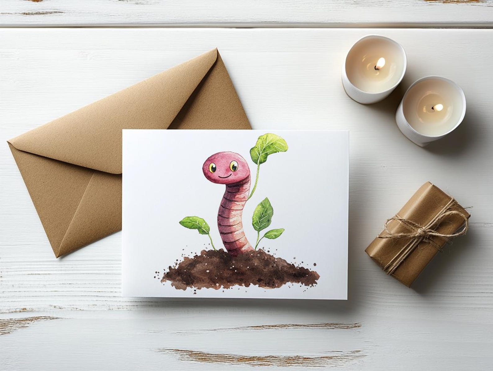 Worm Watercolor Clipart - 24 PNG Cute Insects Clip Art, Funny Worms ...