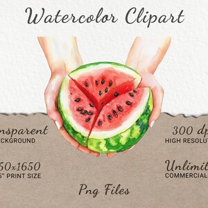 Watermelon Watercolor Clipart - 24 PNG Funny Watermelon Images, Cool ...
