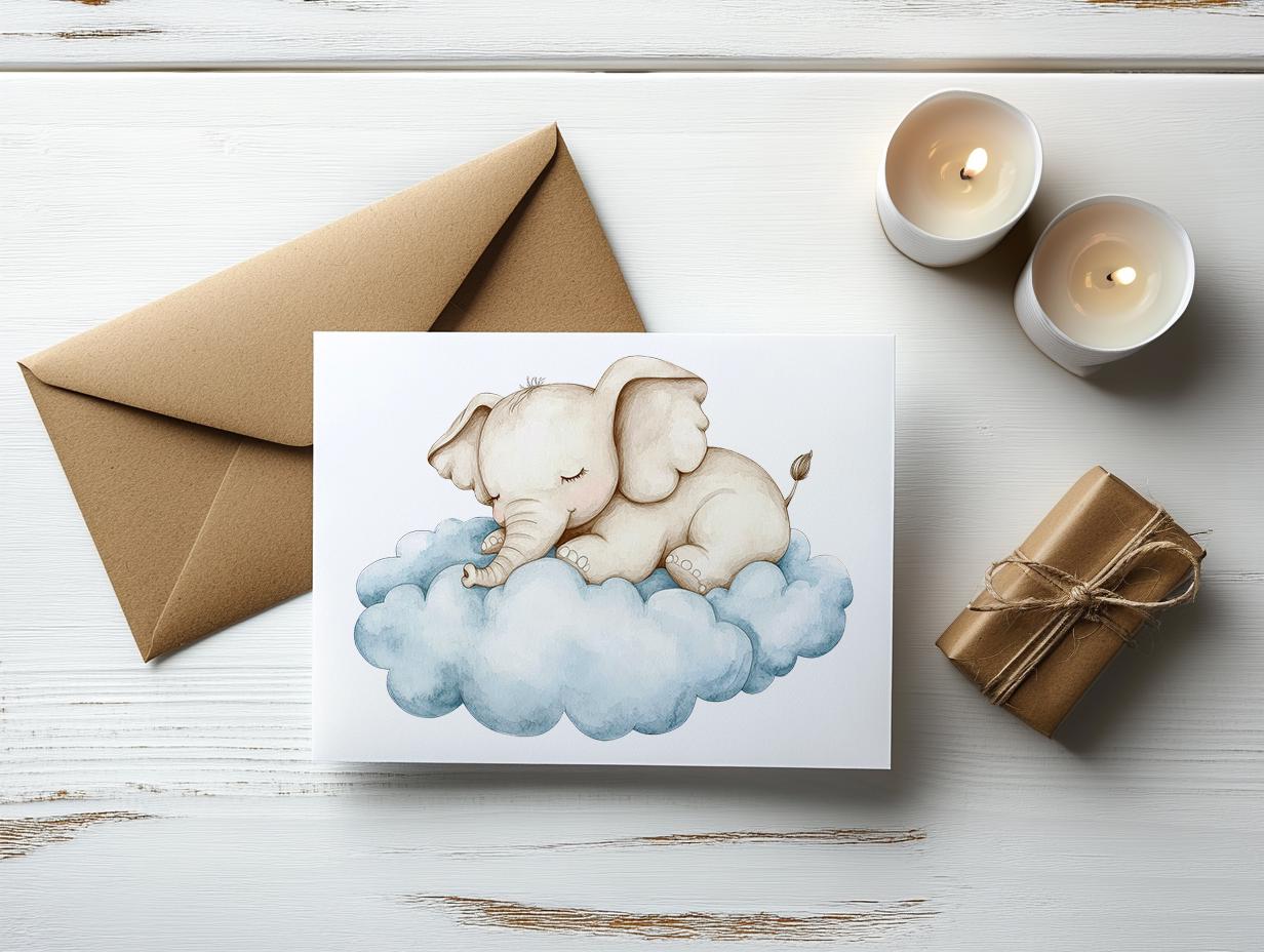 Blue Elephant Nursery Watercolor Clipart - 24 PNG Safari Animals Kids ...
