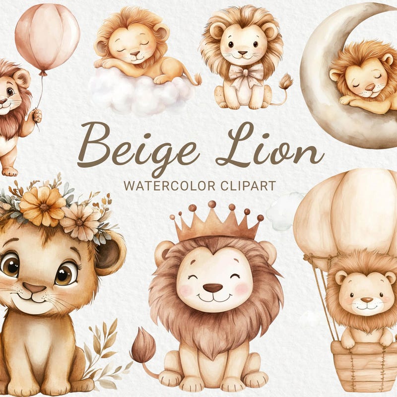 Beige Safari Clipart - Etsy