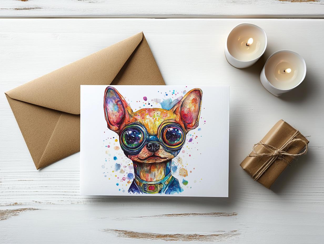 Alien Dog Clipart - 24 PNG Watercolor Whimsical Puppy, Fantastic Dog ...