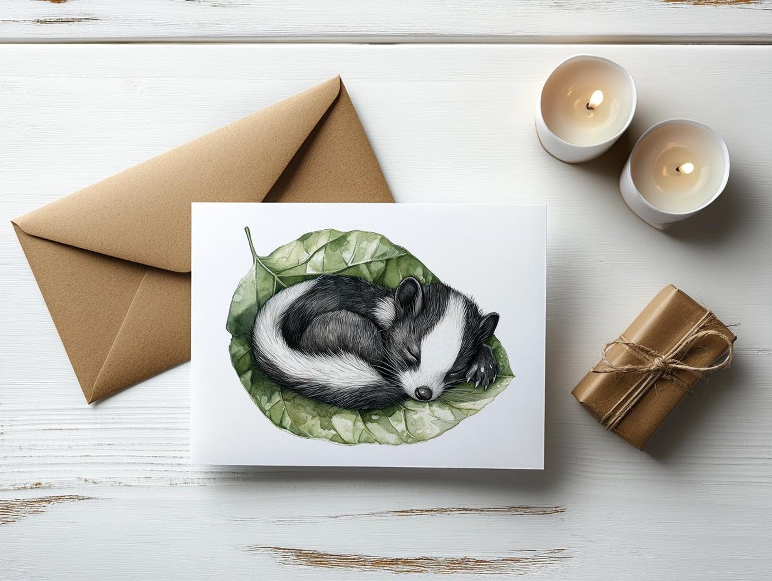 Skunk Watercolor Clipart - 24 PNG Cute Animals, Skunk Clip Art ...