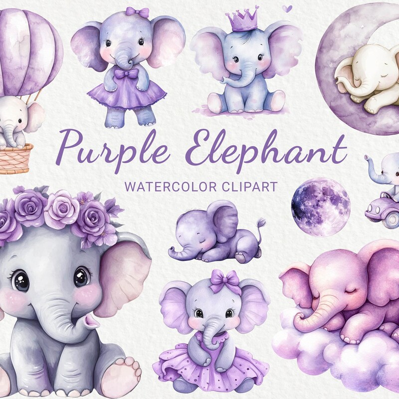 Purple Elephant File - Etsy