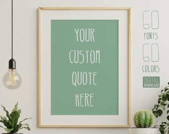 Custom Text Poster | Etsy