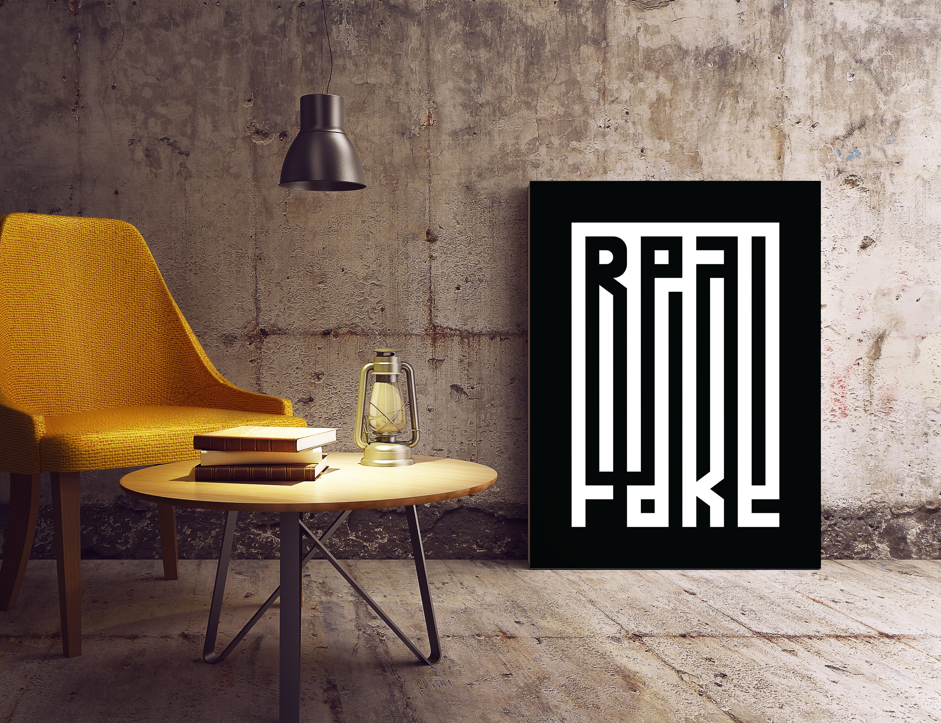 Real & Fake Typography Print Typography Wall Art Typography - Etsy