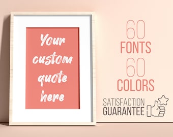 Custom Text Print | Etsy