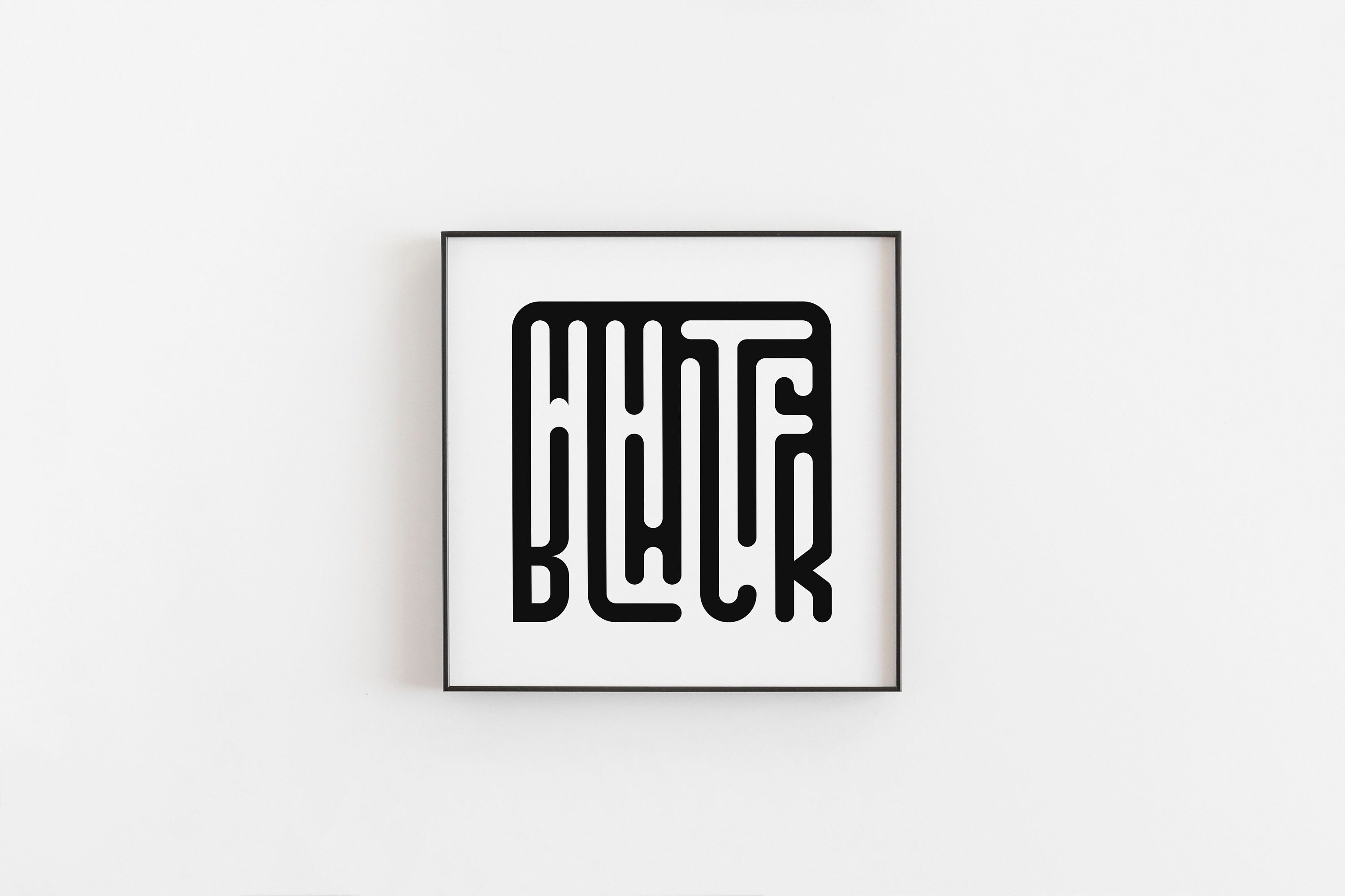 Black & White Typography Print Typography Wall Art - Etsy.de