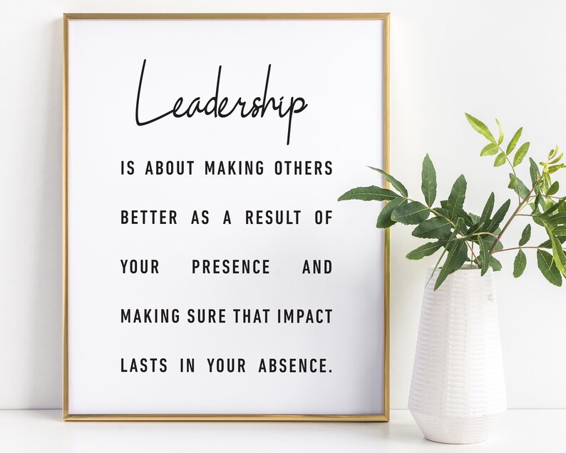 Leadership Quote Printable Wall Art Inspirational Quotes - Etsy