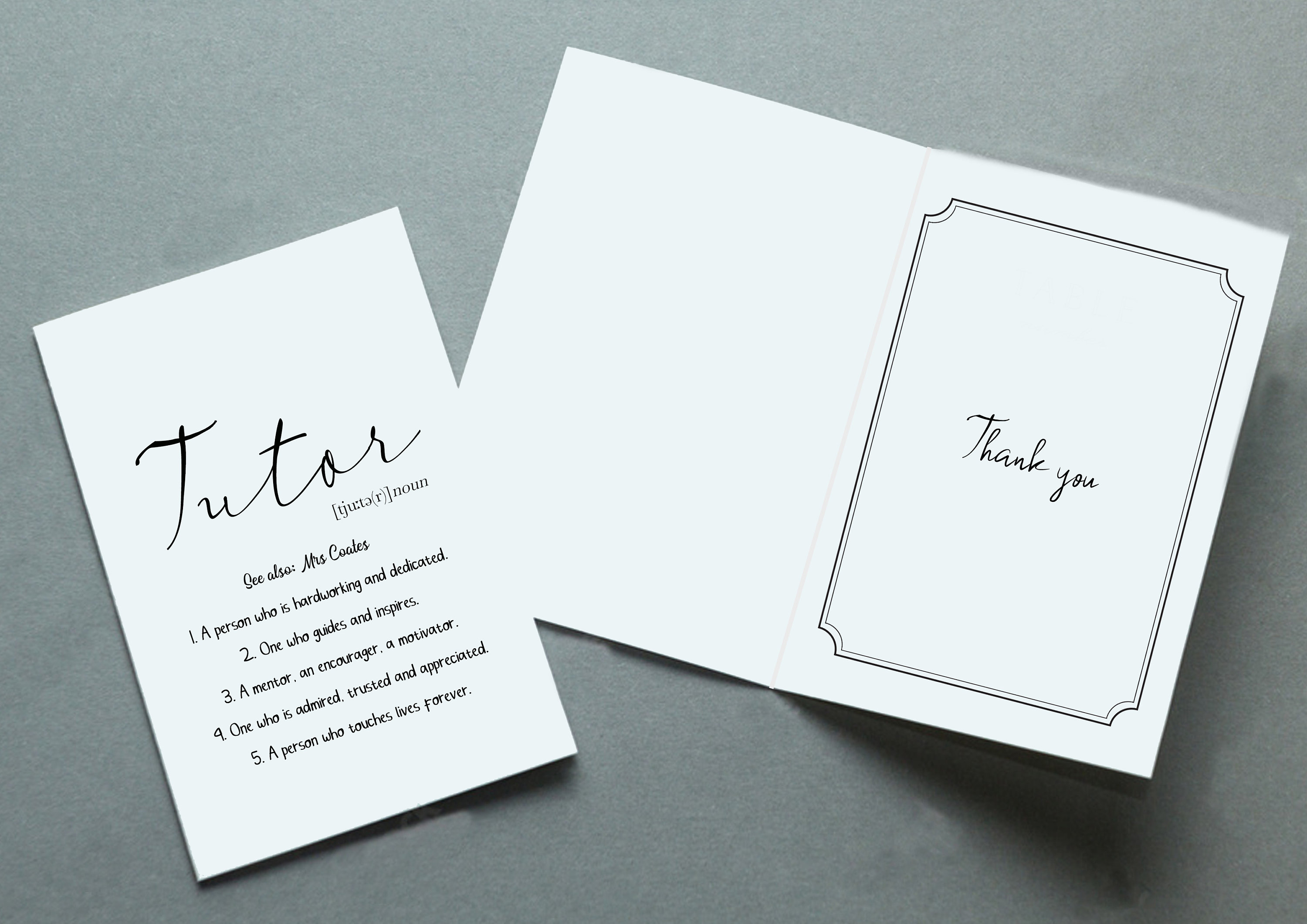 Tutor Personalised Print Tutor Gift Tutor Thank You Gift - Etsy