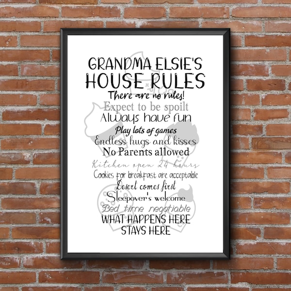 Grandparents House Rules - Etsy