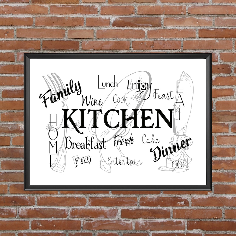 Kitchen Word Art - Etsy