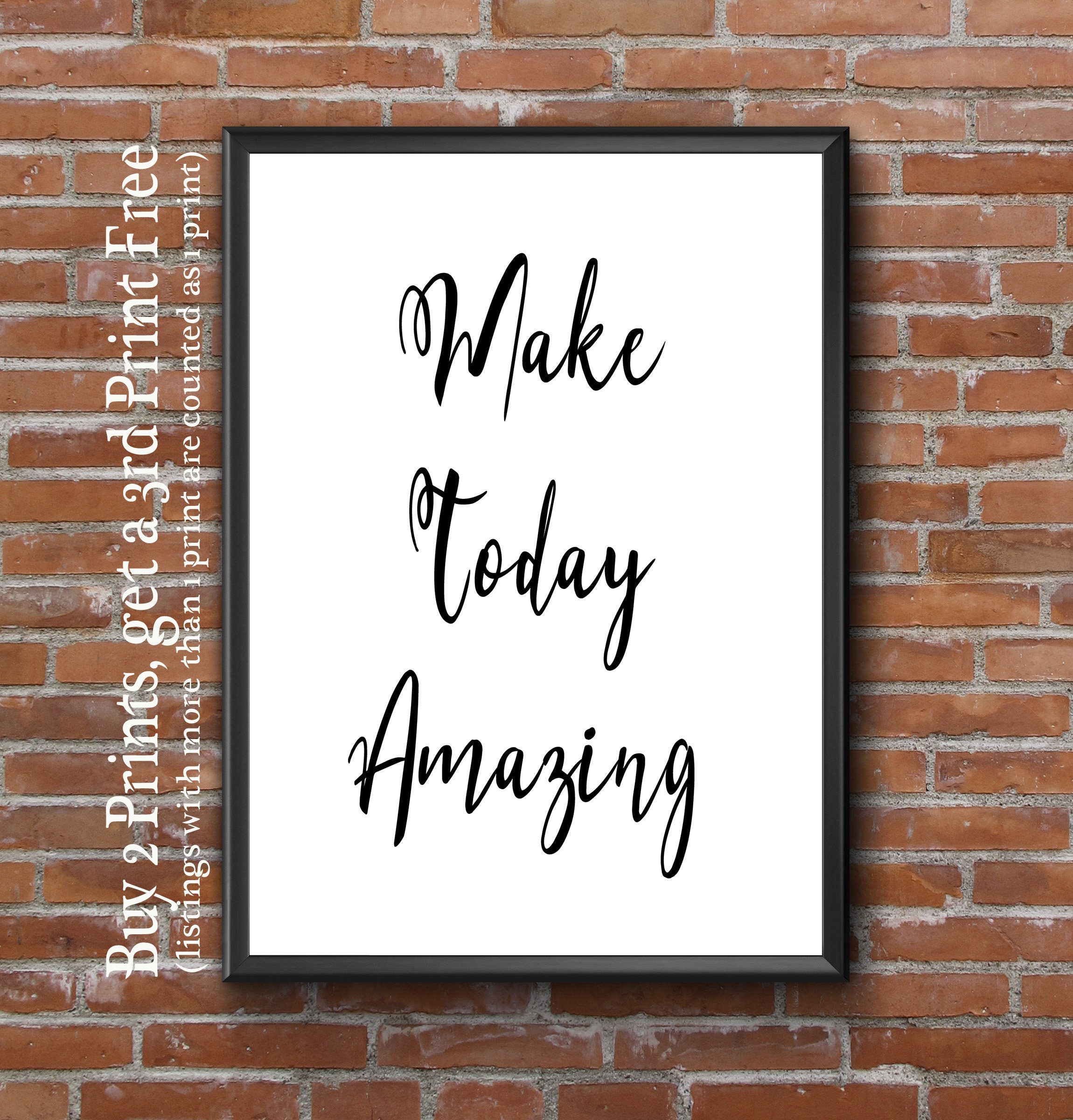 Make Today Amazing Wall Print Motivational Quote | Etsy