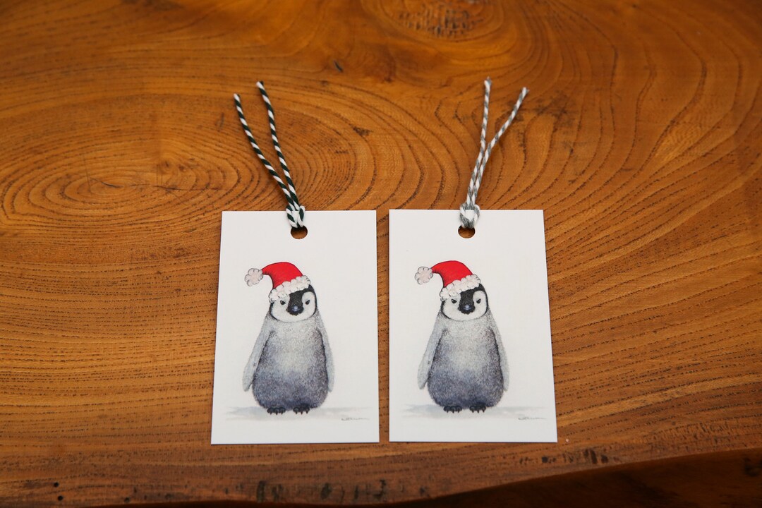 10 Christmas Baby Penguin Gift Tags - Etsy
