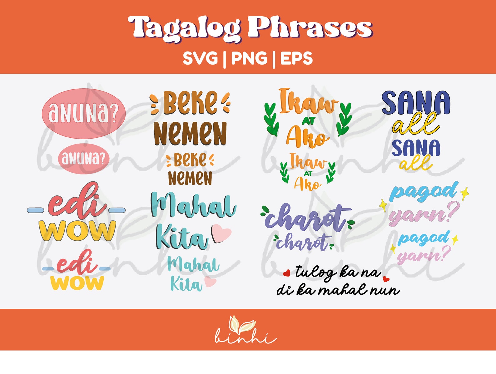 Tagalog/ Filipino Phrases (digital File) - Etsy