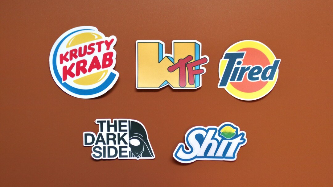 Parody Stickers, Funny Spoof Decals, Funny Brand Stickers, Waterproof ...