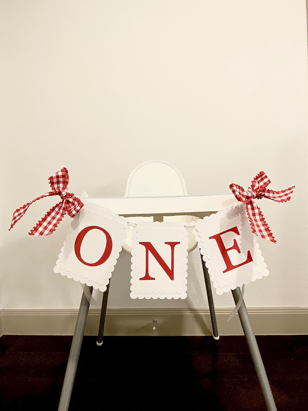 First Birthday Girl One Birthday Banner Red Birthday - Etsy