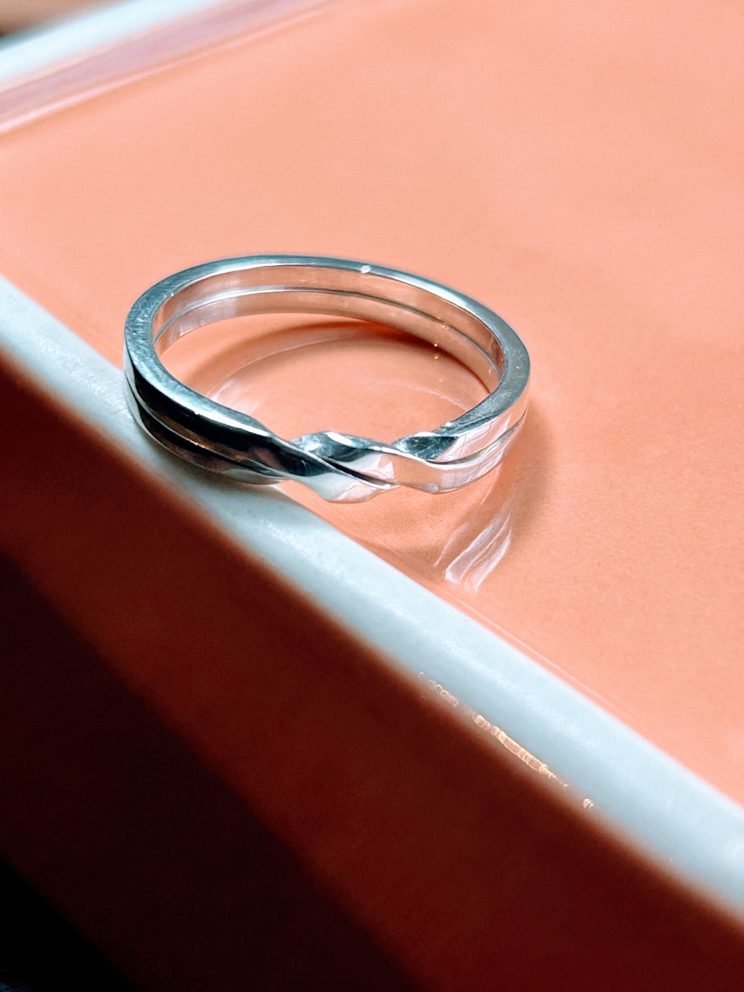 Puzzle Ring | 2 Band | Silver | Interlocking Ring *made to Order* - Etsy