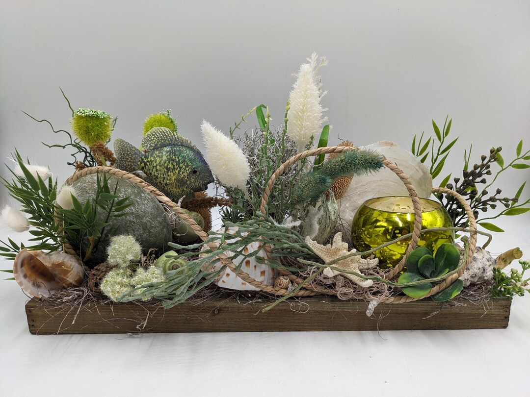 Summer Arrangement Maritime Snail Sailing Ship Starfish Cream - Etsy