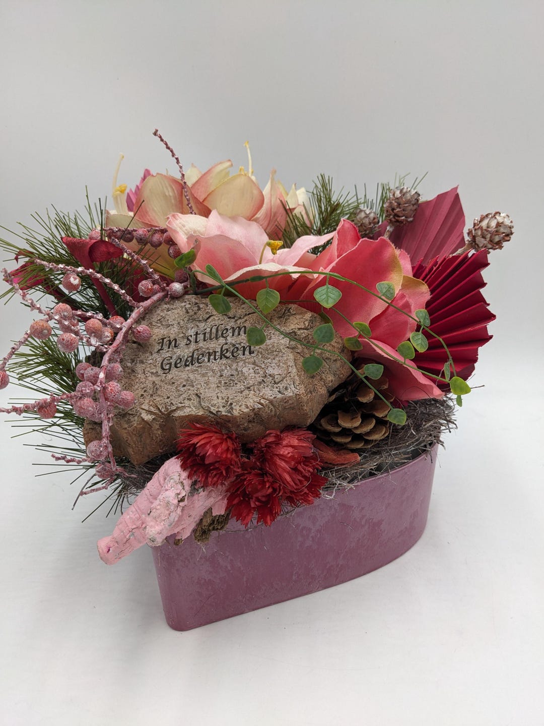 Funeral Arrangement in Silent Remembrance Cones Pink - Etsy
