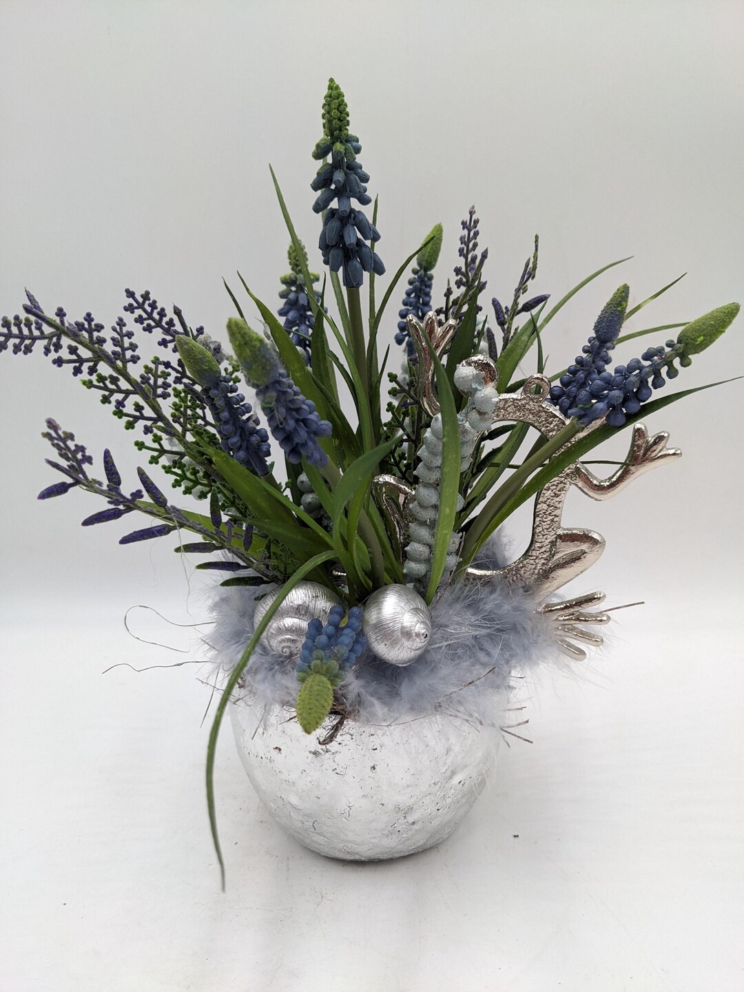 Spring Arrangement Snail Feather Hyacinth Blue - Etsy