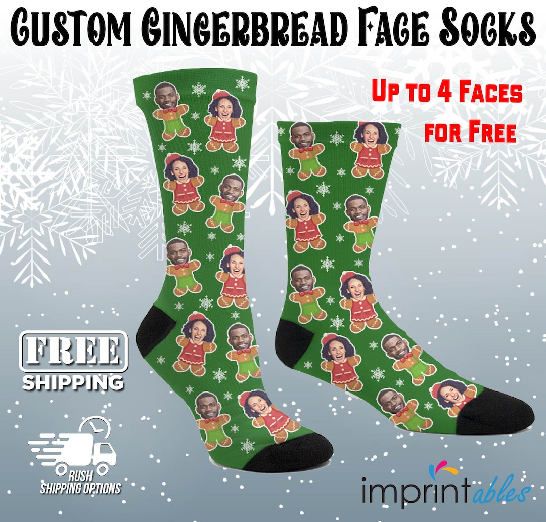 Custom Christmas His and Hers Gingerbread Socks | Christmas Gift Ideas ...
