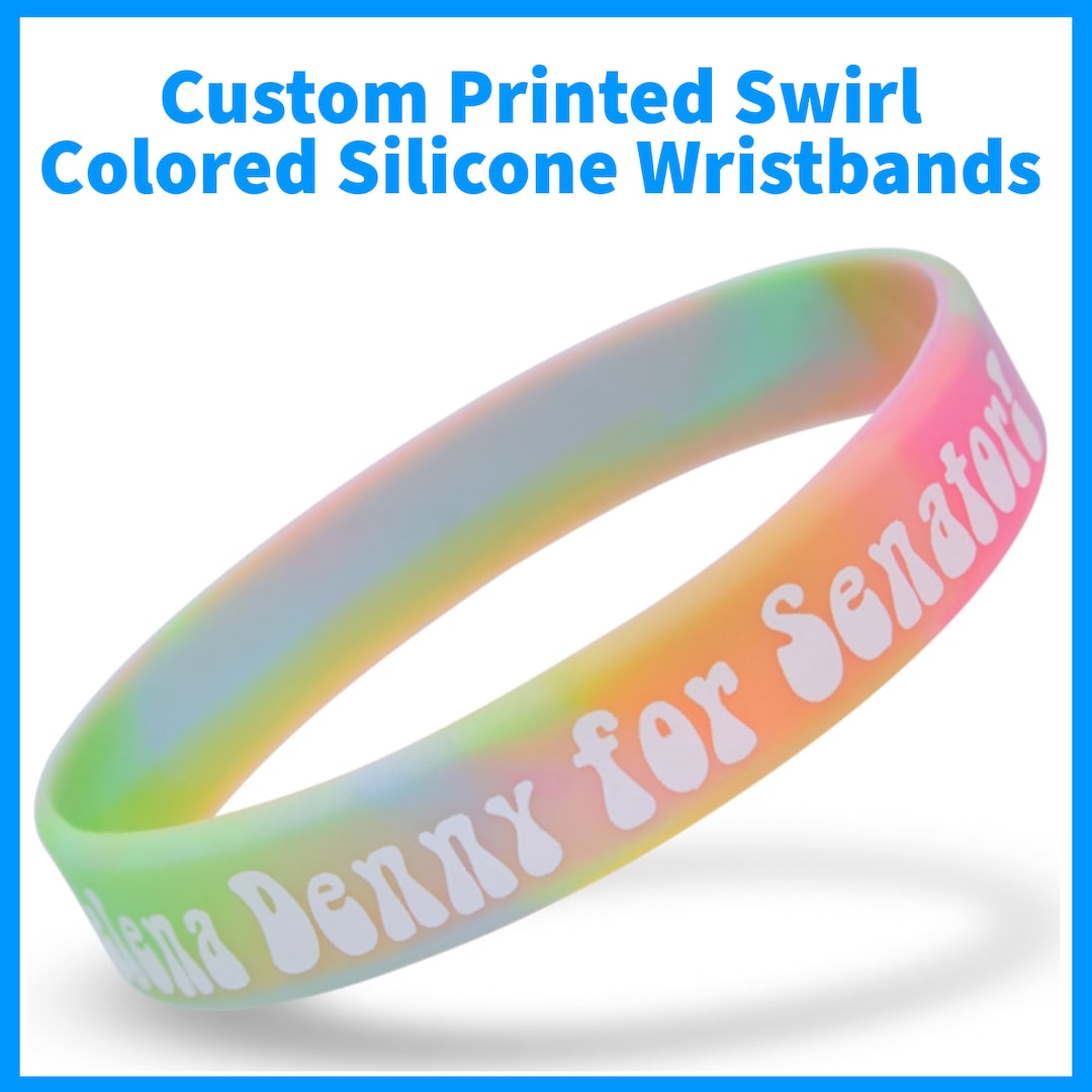 Swirl Custom Printed Wristbands | Personalized Wristbands | Event ...