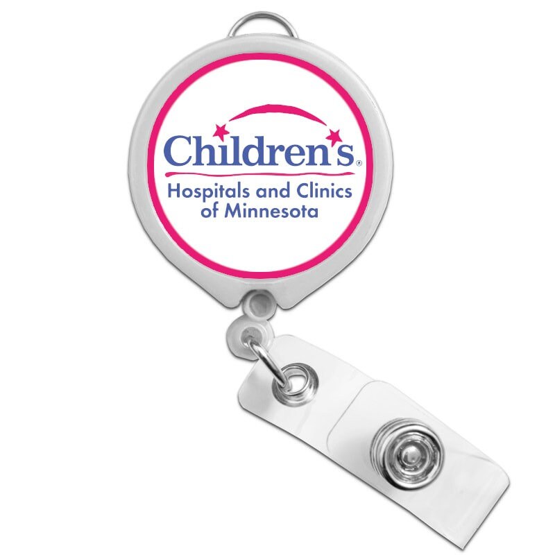 Custom Full Color Print Loop Badge Reels - Employee Badge Belt Clip ...