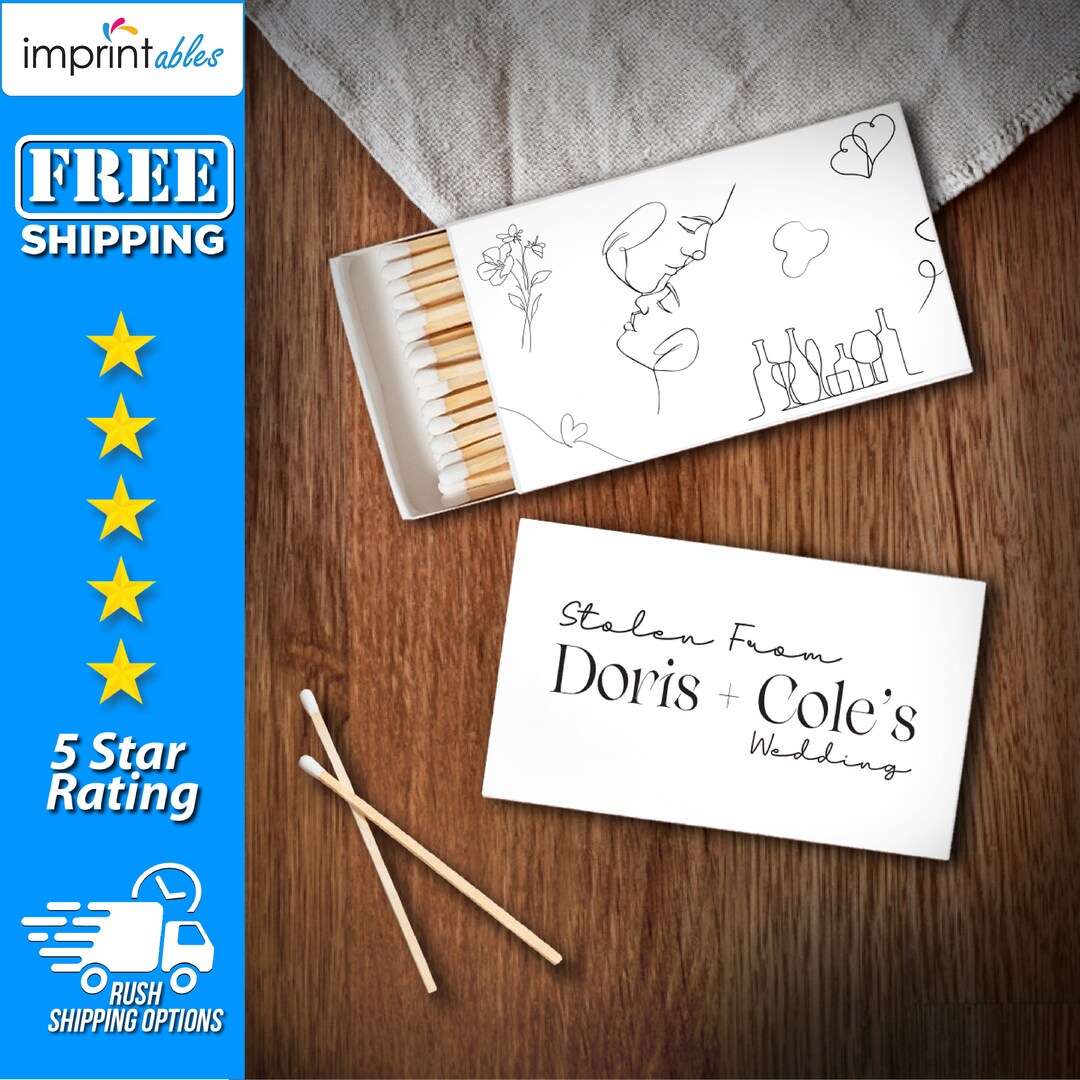 Custom Wedding Matchboxes, Personalized Matchboxes | Custom Wedding ...