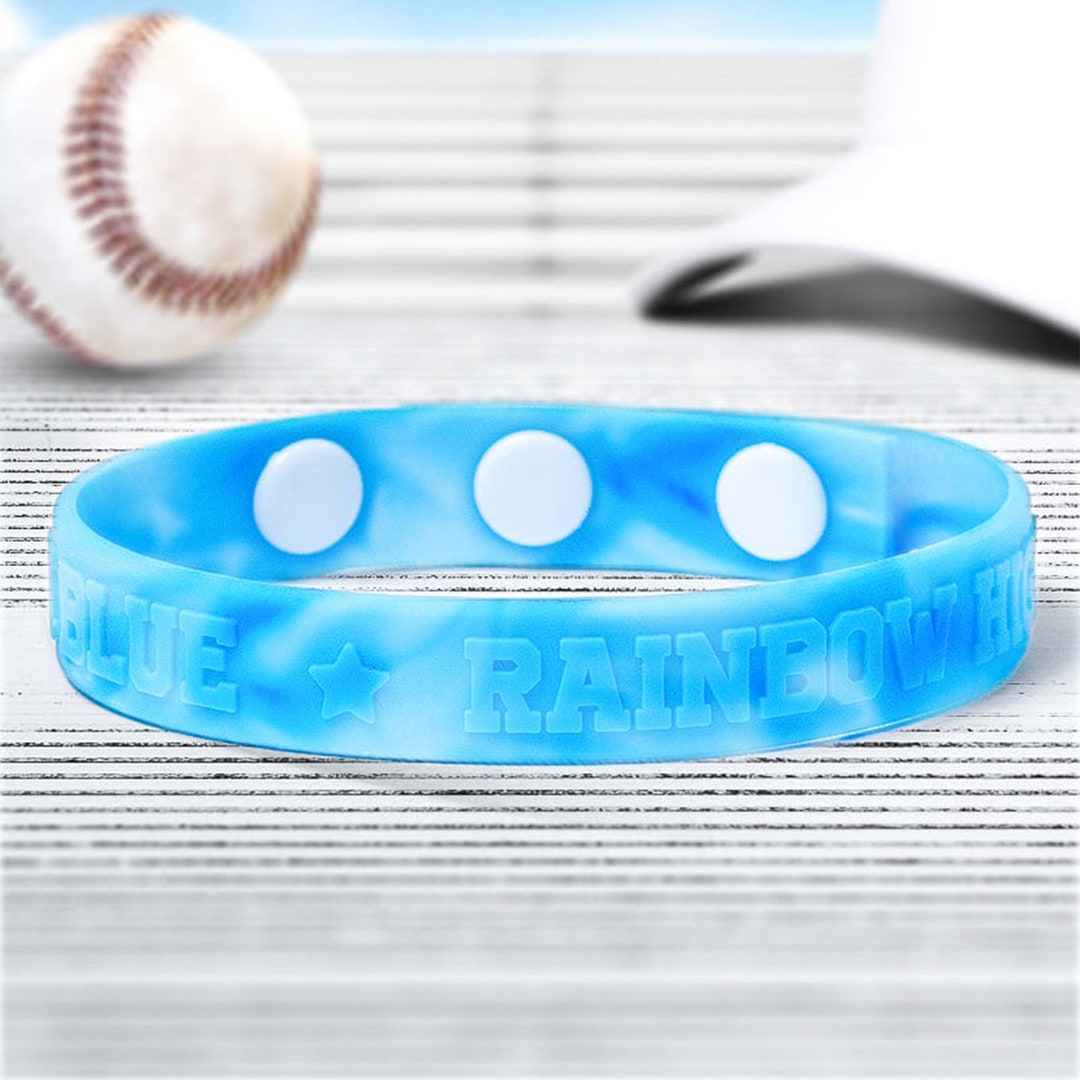 Embossed Swirl Colors Silicone Adjustable Wristbands | Personalized ...