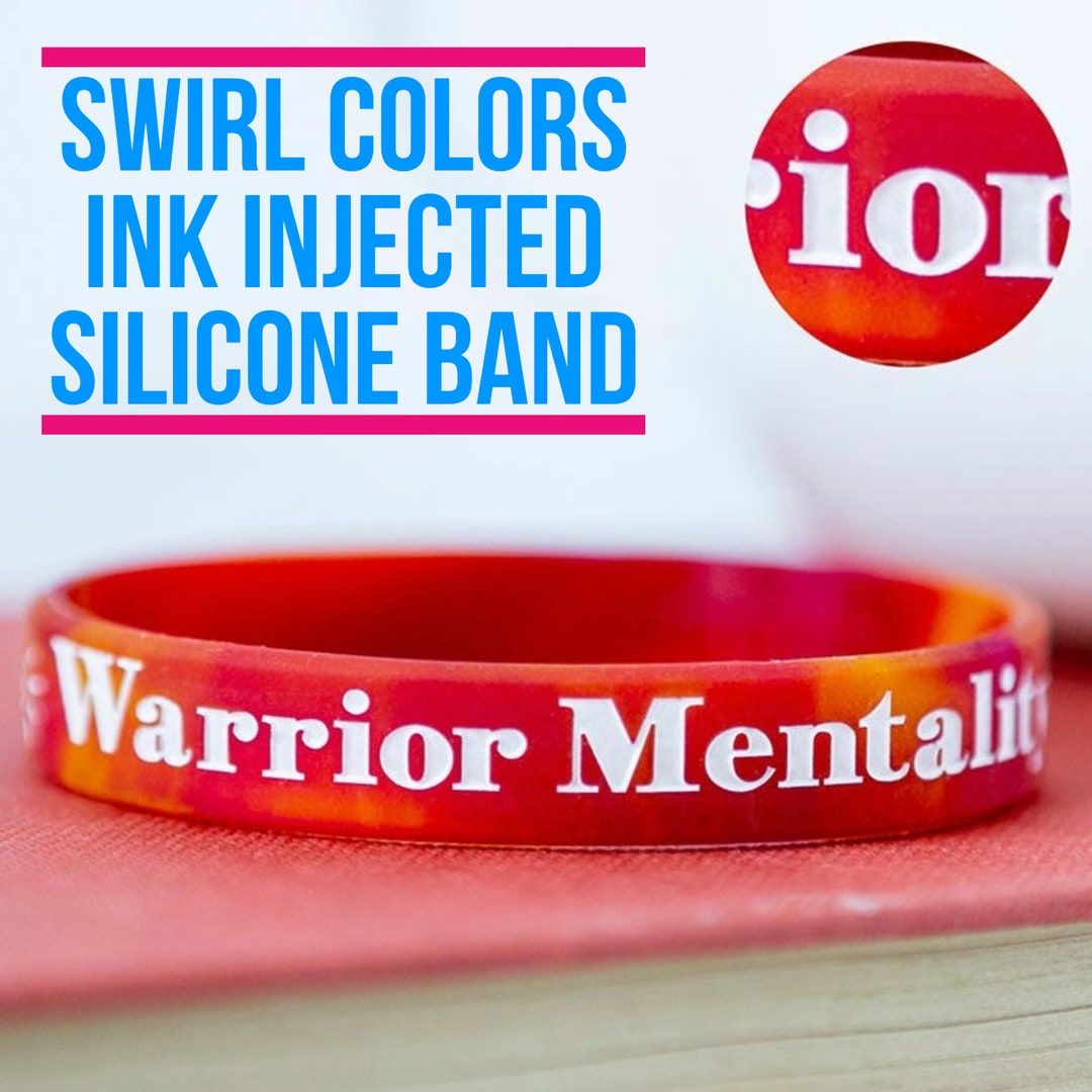 Custom Ink Injected Swirl Colored Silicone Wristbands | Personalized ...