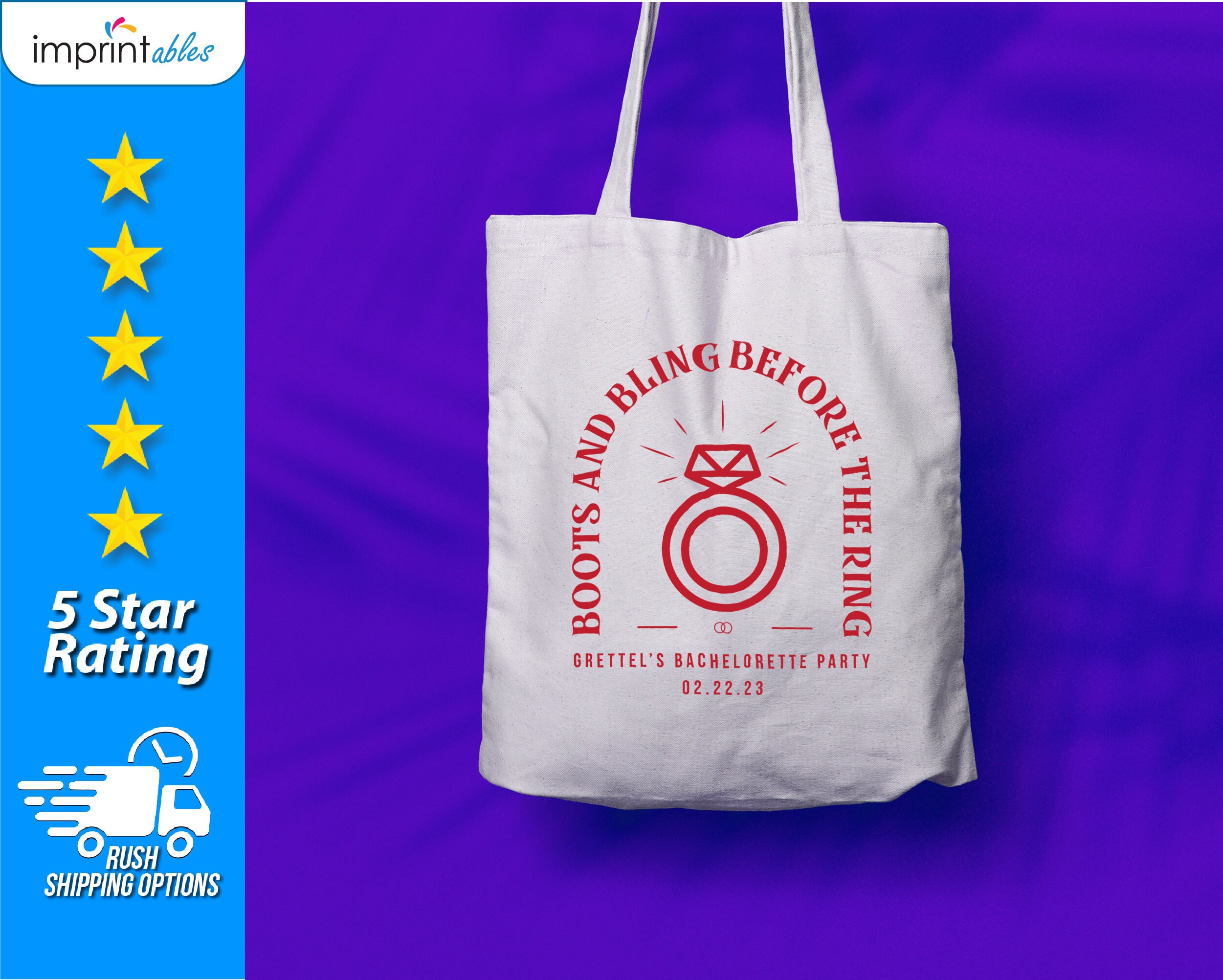 Bachelorette Tote Bags Personalized Tote Bags Custom Cotton - Etsy