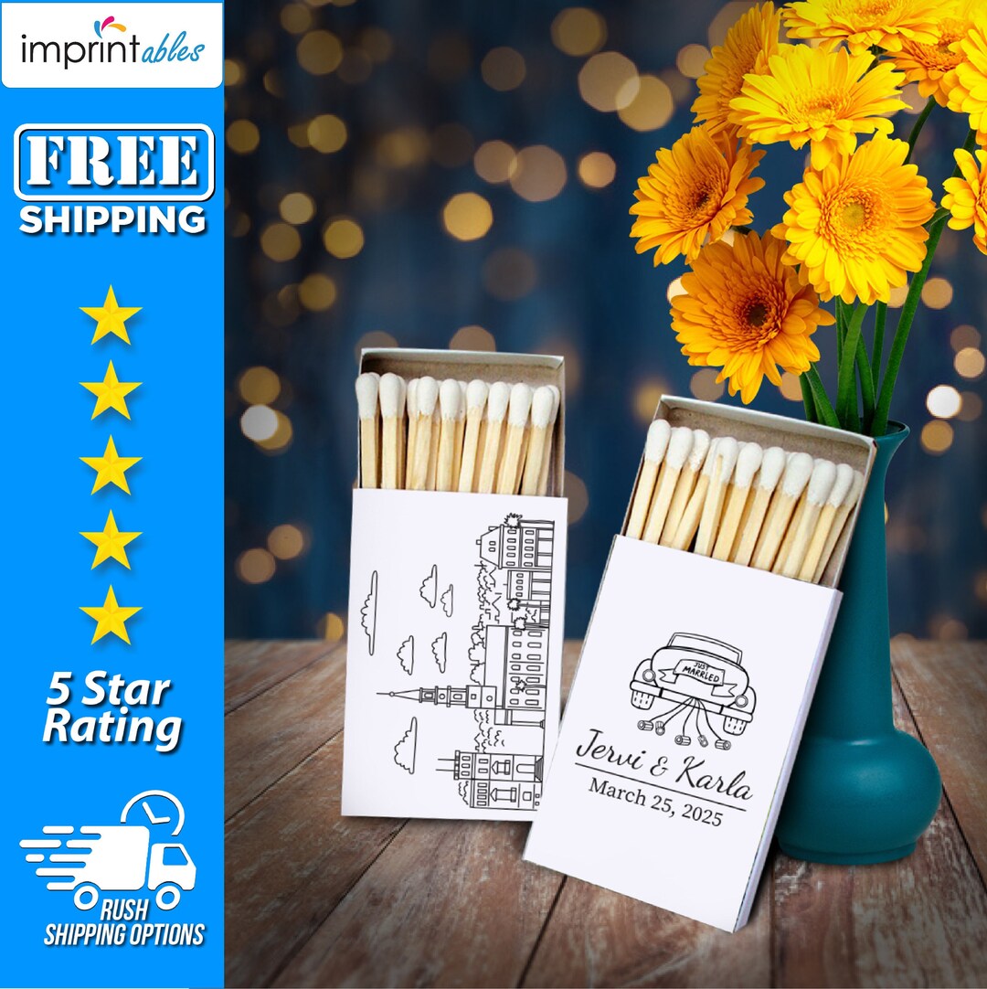 Custom Wedding Matchboxes, Personalized Matchboxes | Custom Wedding ...