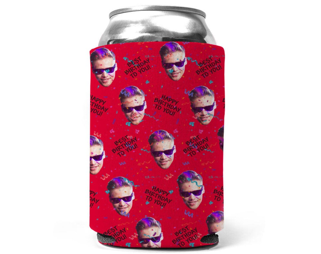 Face Personalized Can Coolers | Custom Printed Beverage Coolers With a ...