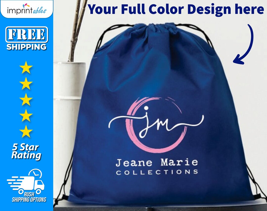 Full Color Drawstring Bags - Custom Gym Bag, Promotional Cinch Bag ...