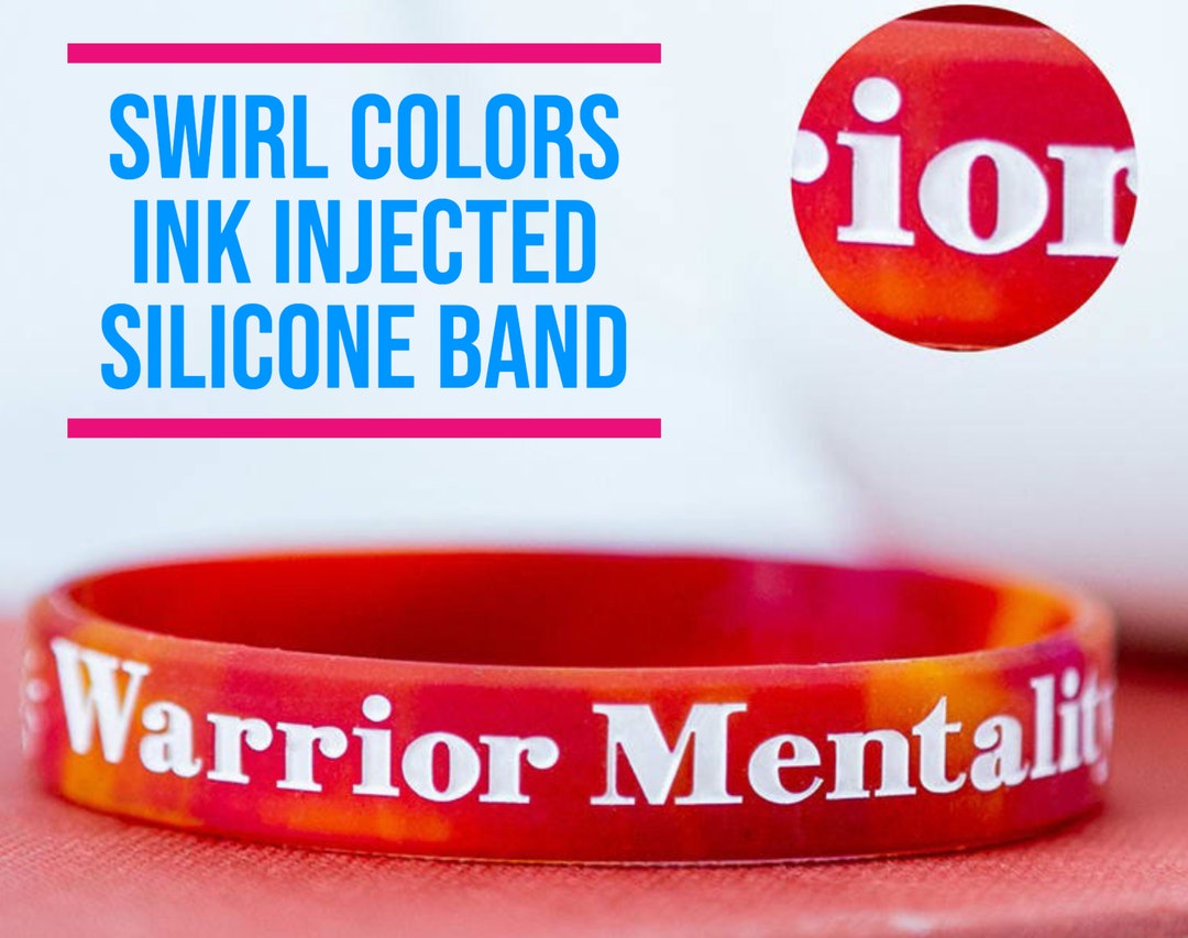 Custom Ink Injected Swirl Colored Silicone Wristbands - Etsy