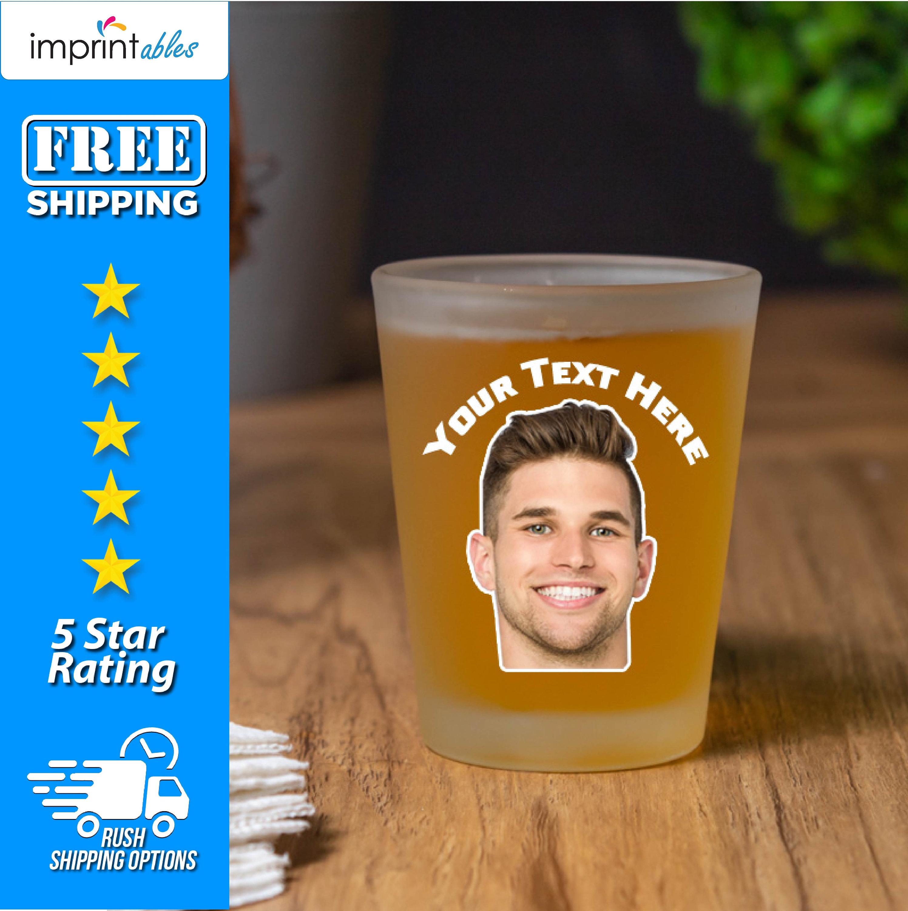 Custom Shot Glasses With Your Picture- 1.75 Oz Shot Glass, Personalized ...