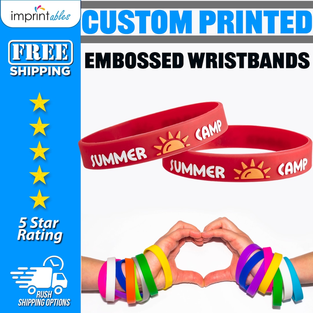 Custom Embossed Printed Wristbands | Personalized Wristbands | Event ...