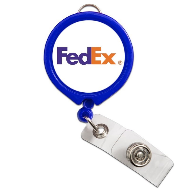 Custom Full Color Print Loop Badge Reels - Employee Badge Belt Clip ...