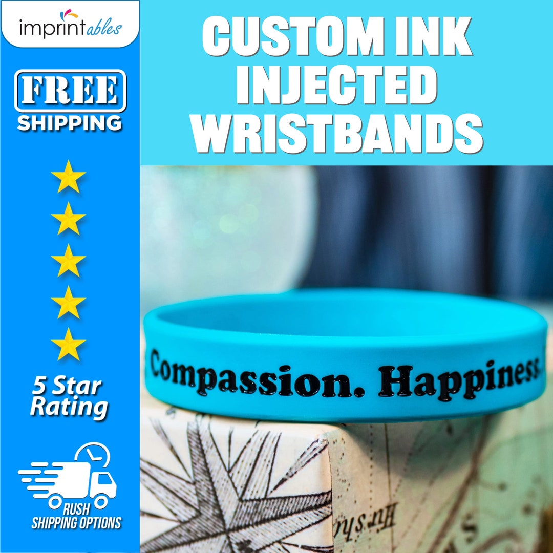 Custom Ink Injected Wristbands | Personalized Wristbands | Event ...