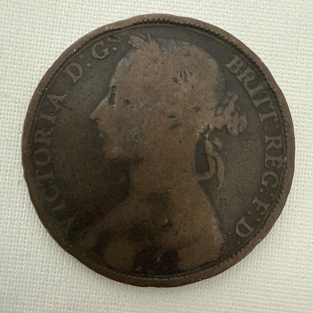 1891 Victoria D:G Britt Reg FD One Penny Coin - Etsy