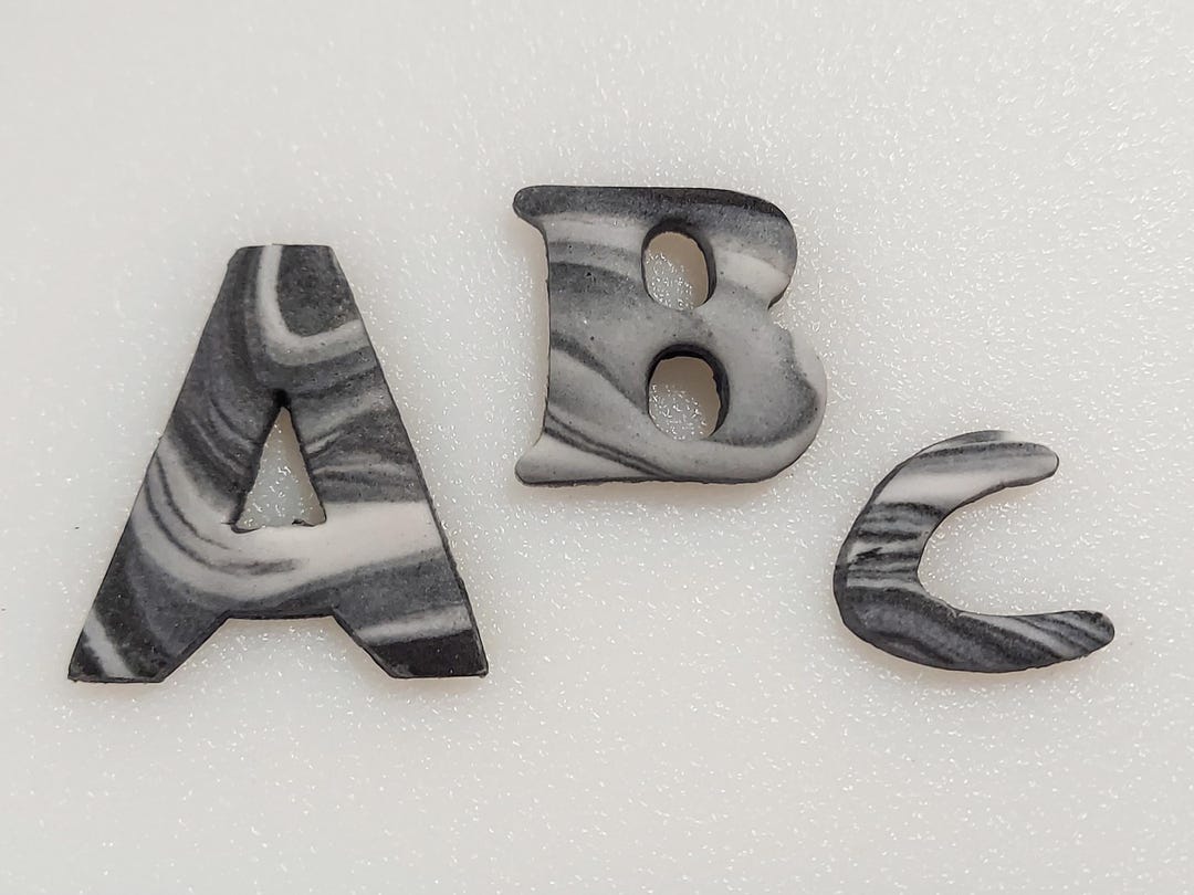 Marble Letters Edible Cake/cupcake Toppers (up to 25) - Etsy