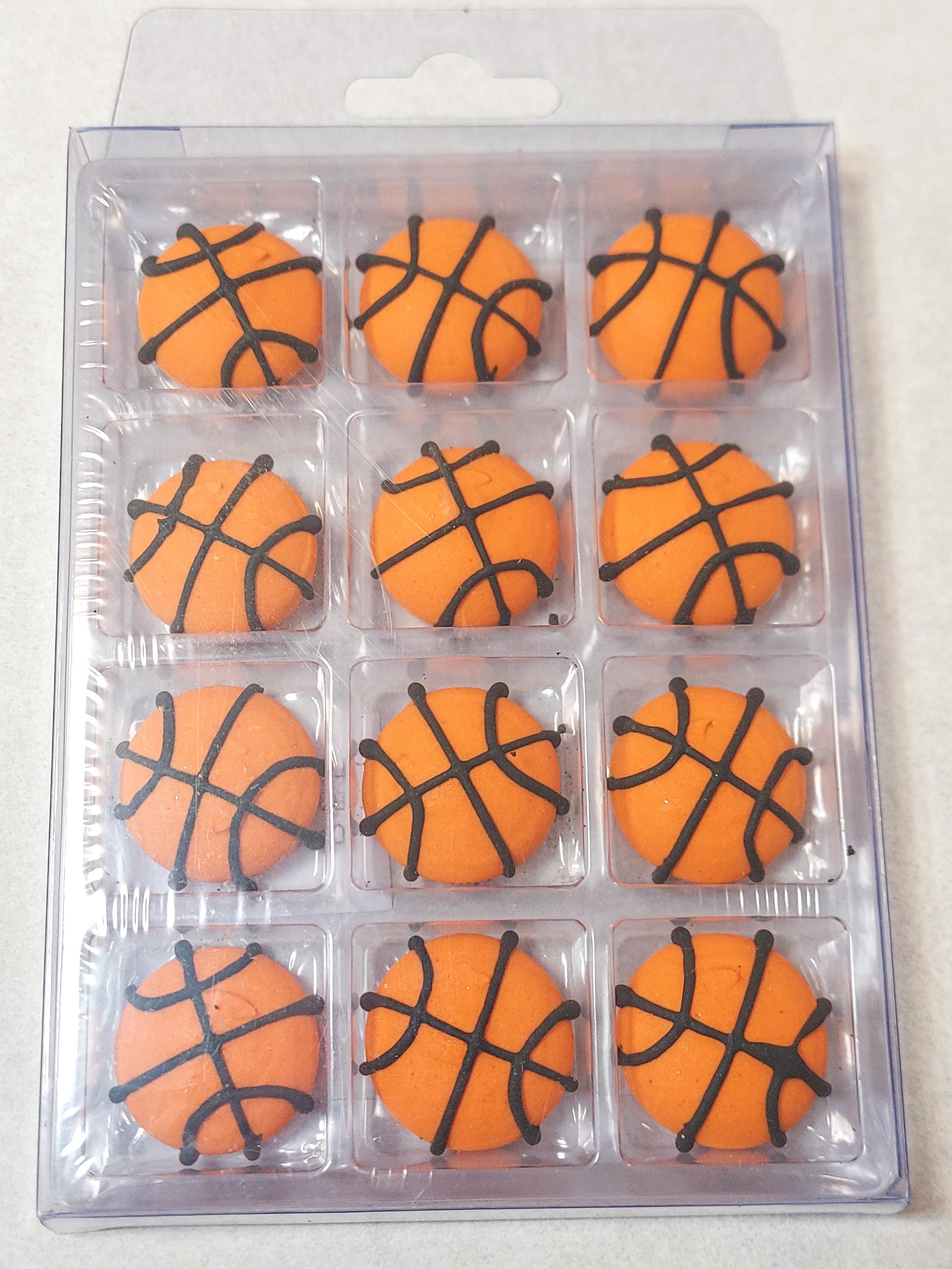 Edible Basketball Icing Toppers (12) - Etsy