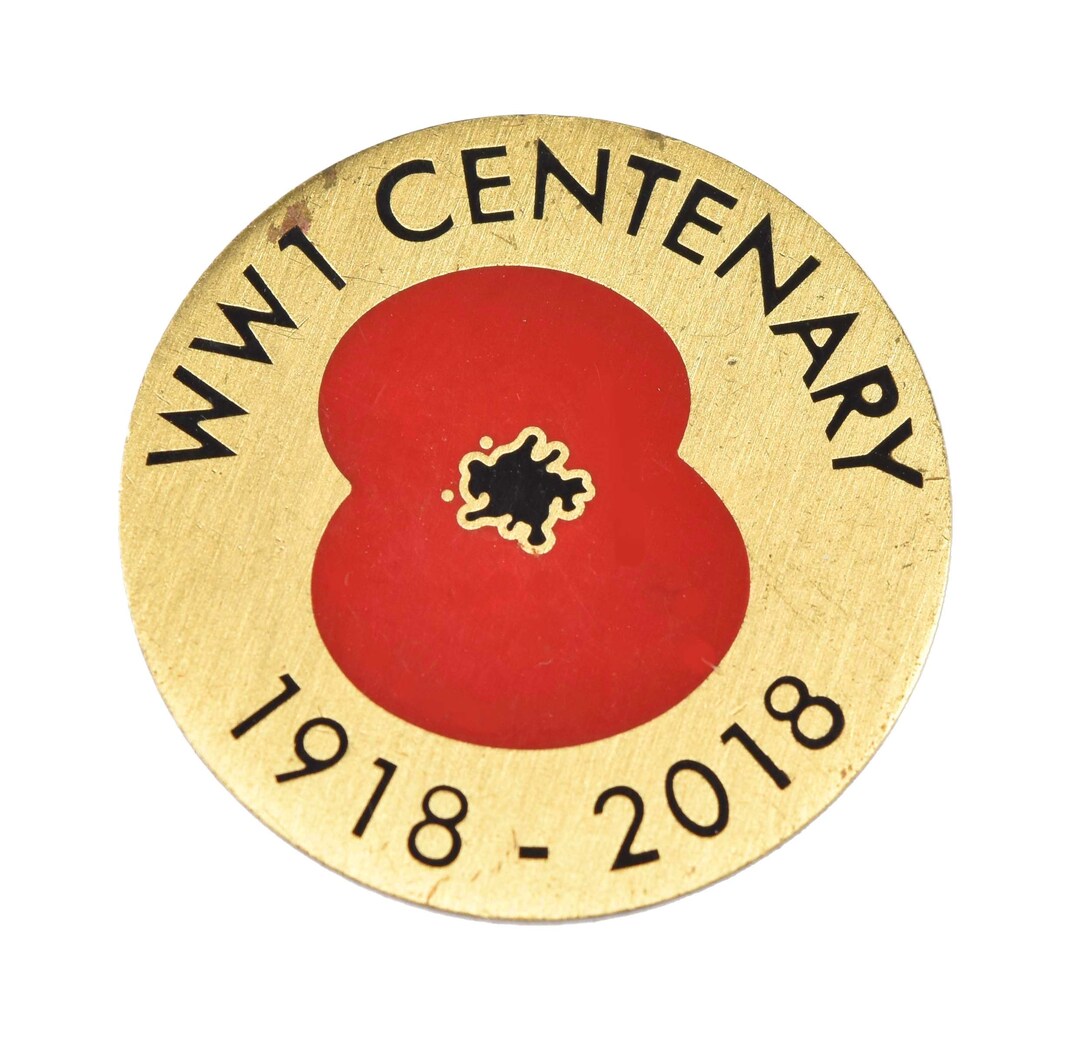 World War One 1918-2018 Centenary Poppy Remembrance Enamel Pin - Etsy